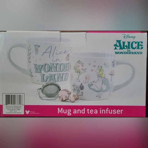 Disney | Dining | Alice In Wonderland Tea Infuser And Ceramic Mug ...